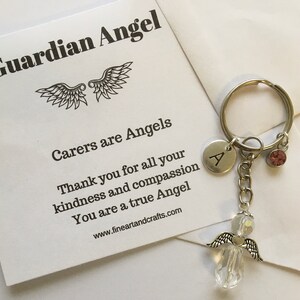 Carers Gift, Carers Are Angels, Guardian Angel Gift, Angel Key Ring ...