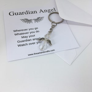 Guardian Angel Keychain, Angel Key Ring Gift, Gift for a Friend, Best ...