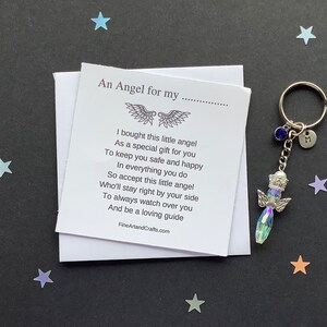 Customised Guardian Angel Gift, Angel Keyring, Key Chain, Angel Bag ...