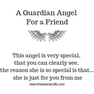 Guardian Angel for a Friend, Keychain, Angel Key Ring Gift, Friend Gift ...