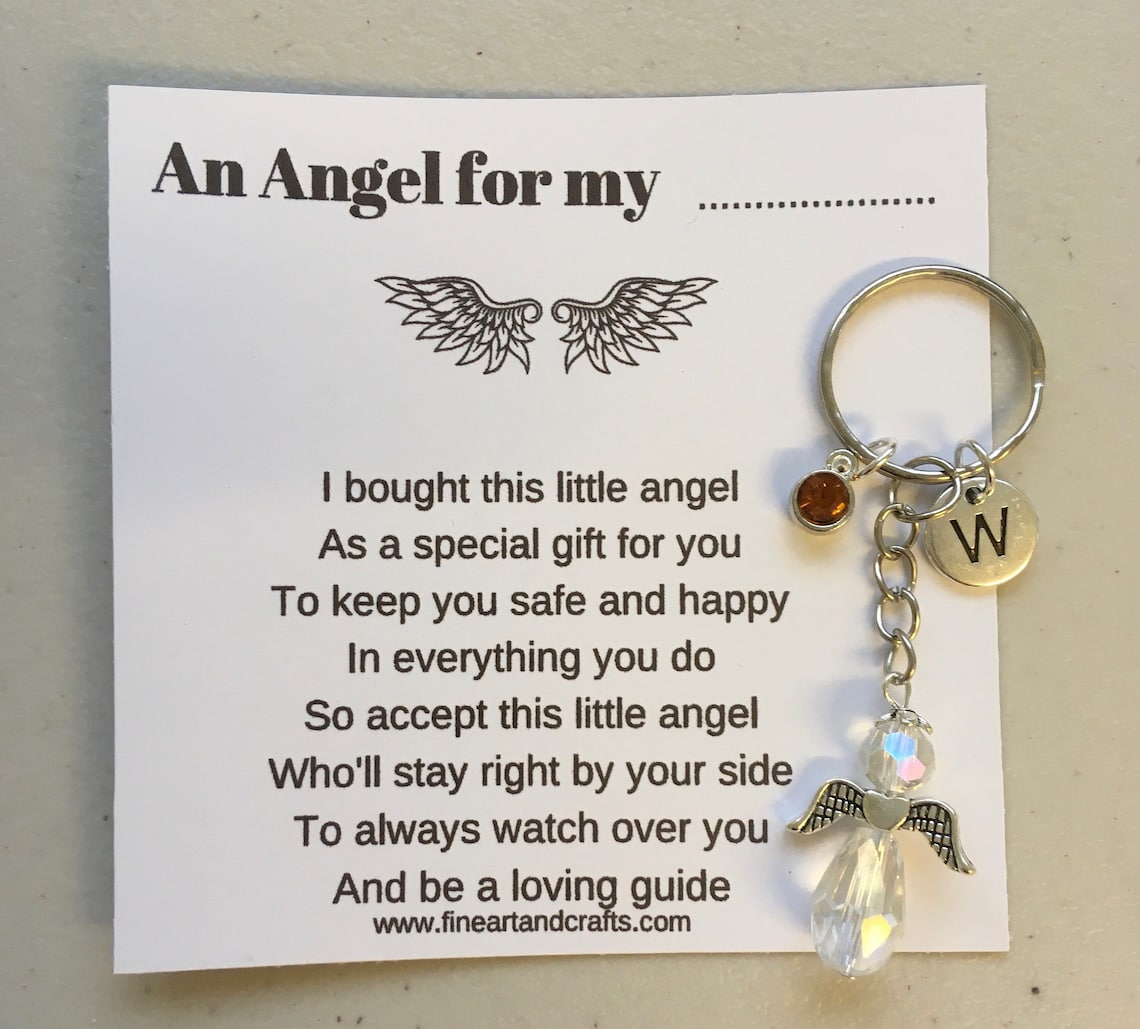 Customised Guardian Angel Gift Angel Keyring Key Chain - Etsy UK