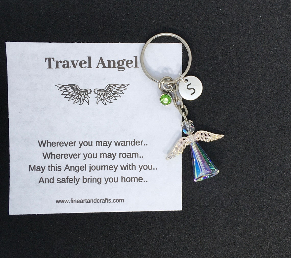 Swarovski Angel Guardian Angel Keychain Angel Key Ring Gift - Etsy