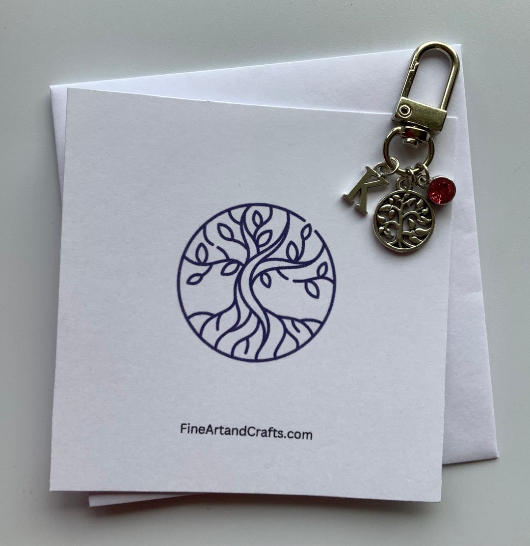 Tree of Life Keychain, Tree of Life Keyring, Personalised Gift, Purple ...