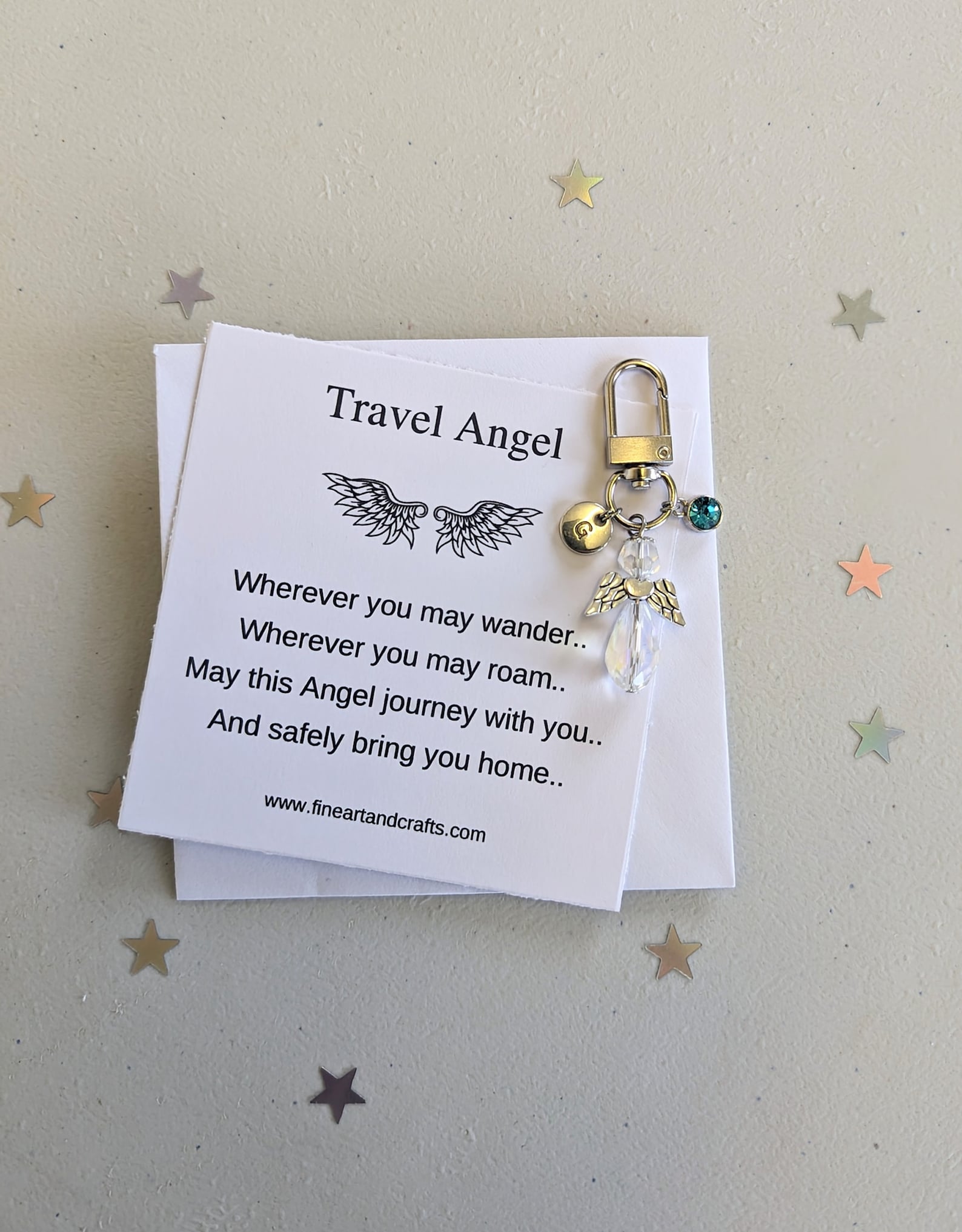Guardian Angel Keychain, Angel Key Ring Gift, Protection Angel, Travel Angel, Travel Gift, Good ...