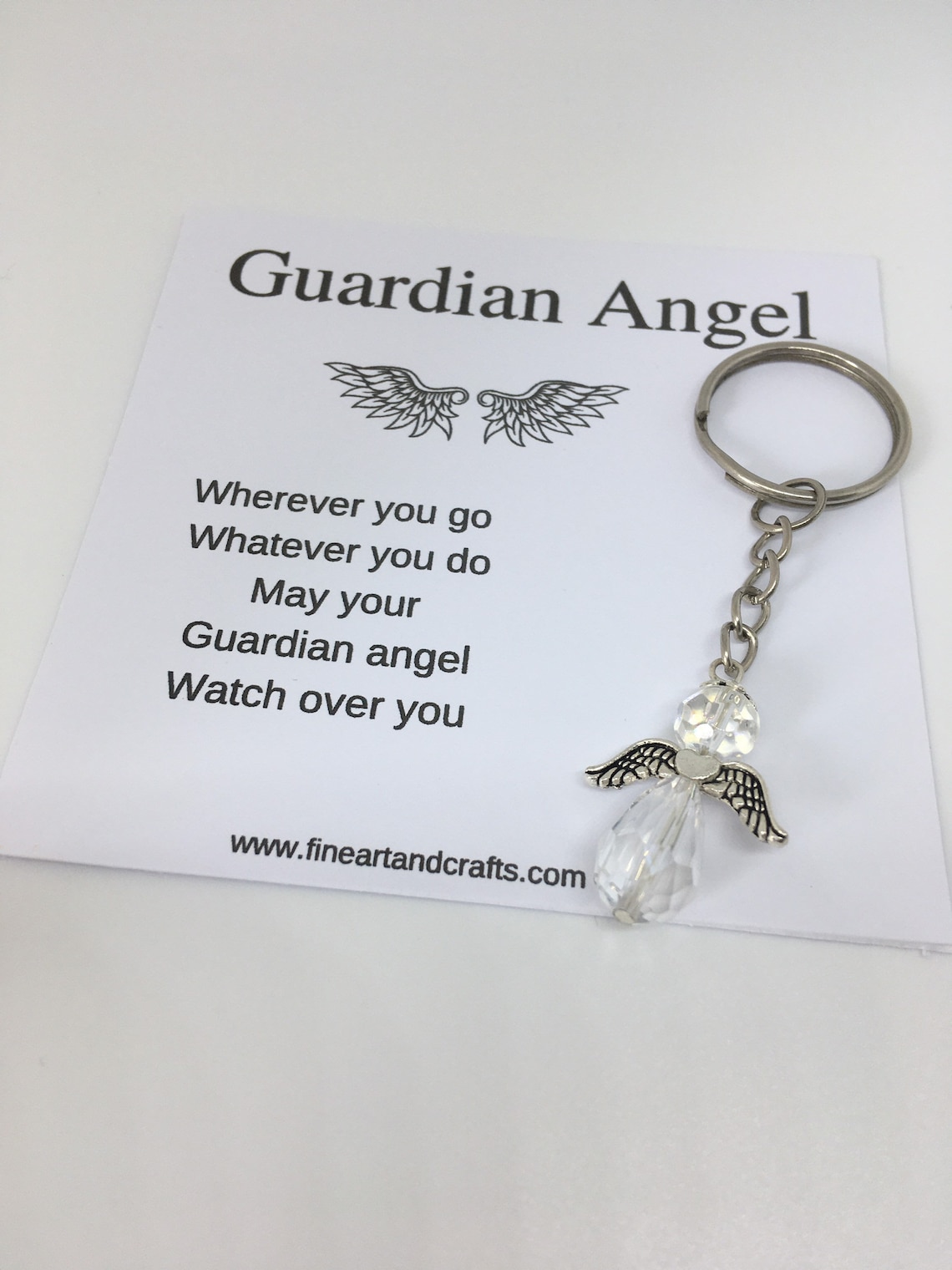 Guardian Angel Keychain Angel Key Ring Gift - Etsy