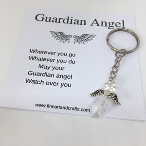 Guardian Angel Keychain, Angel Key Ring Gift, Gift for a Friend, Best ...