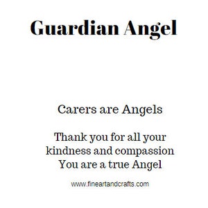 Carers Gift, Carers Are Angels, Guardian Angel Gift, Angel Key Ring ...