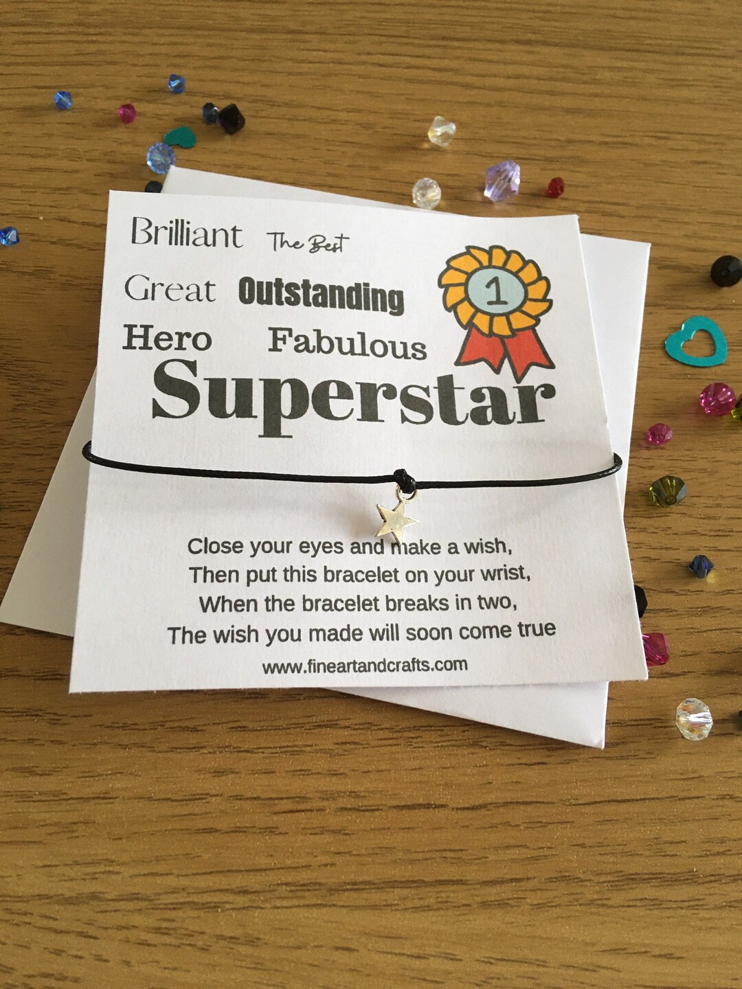 Wish Bracelet, Superstar, Gift Idea, Cord Bracelet, Appreciation Gift ...