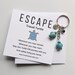 Two Turtles Escape Keychain, Turtle Keyring, Good Luck Charm, Travel ...