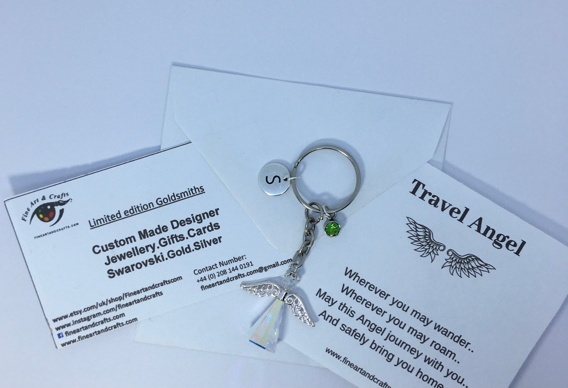 Swarovski Angel, Guardian Angel Keychain, Angel Key Ring Gift ...