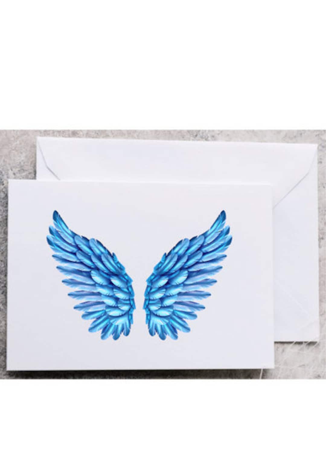 Greeting Card, Angel Card, Angel Wings, Friend Card, Blank Greeting ...