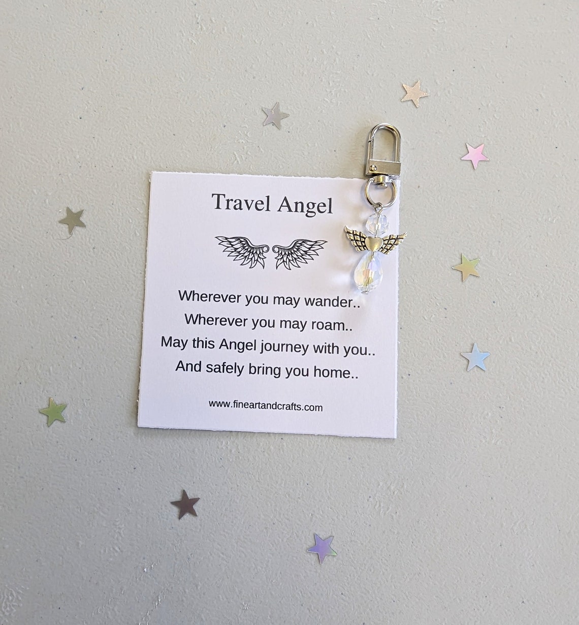 Guardian Angel Keychain, Angel Key Ring Gift, Protection Angel, Travel ...