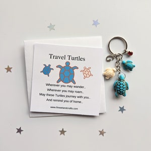 Luxury Turtle Keychain, Large Turtle Keyring, Travel Turtle, Birthday ...