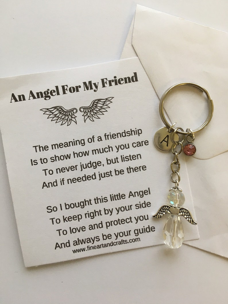 Friend Gift Guardian Angel Gift Protection Angel Bag Charm - Etsy