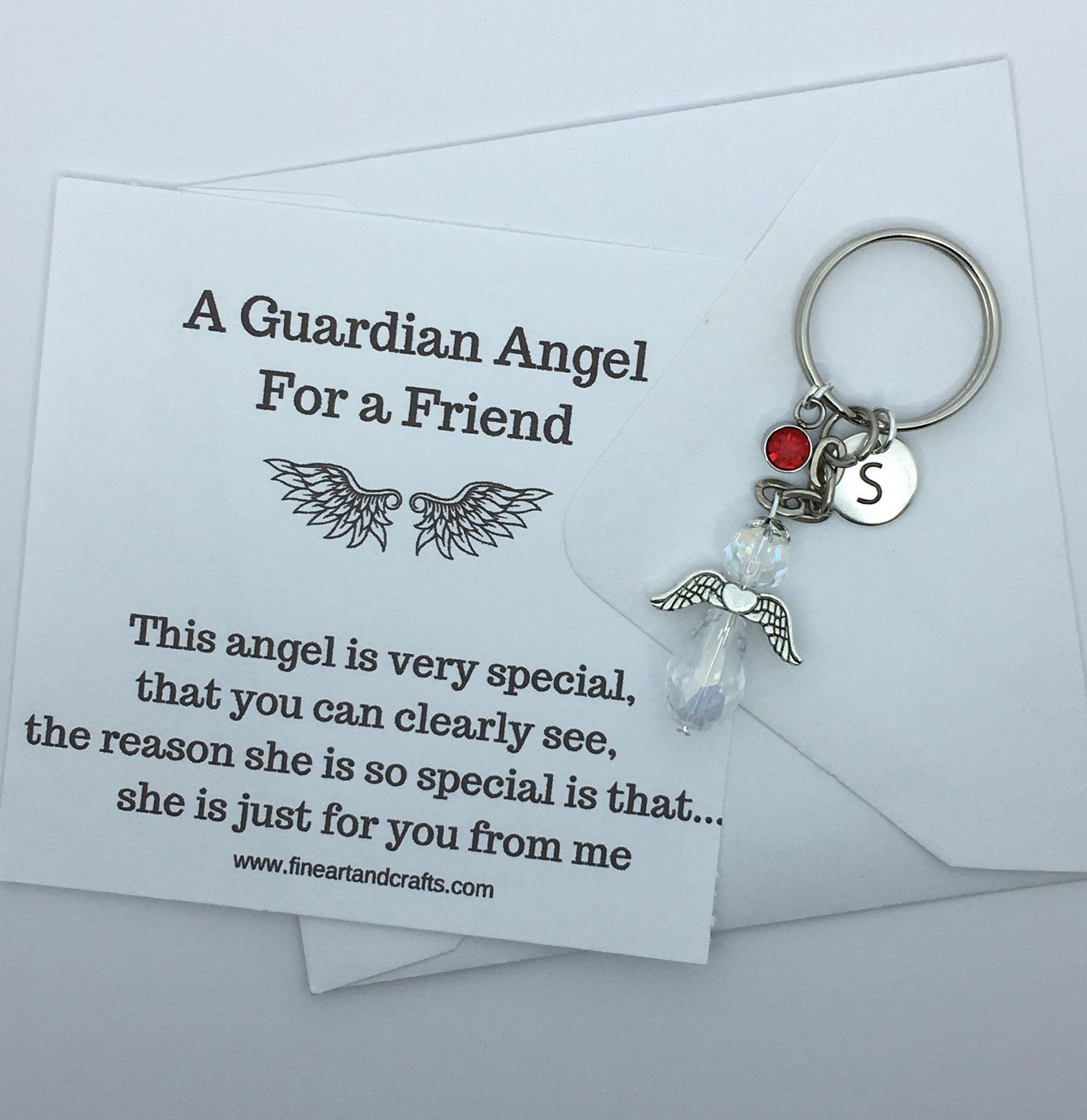 Guardian Angel for a Friend Keychain Angel Key Ring Gift | Etsy