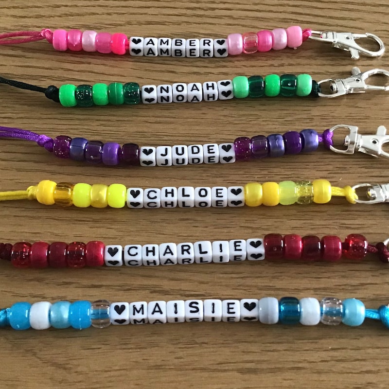 Handmade Beaded Key Chains - Etsy