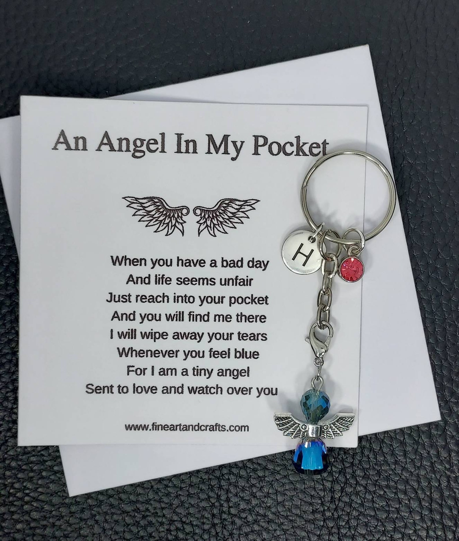 Angel In My Pocket Crystal Vintage Keepsake Angel Protection Etsy