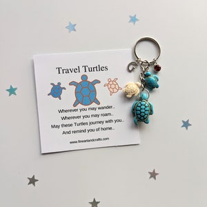 Luxury Turtle Keychain, Large Turtle Keyring, Travel Turtle, Birthday ...