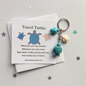 Luxury Turtle Keychain, Large Turtle Keyring, Travel Turtle, Birthday ...