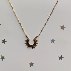 Sun Necklace, Gold Necklace, Travel Gift, Sunset Gift, Gold Sunshine ...