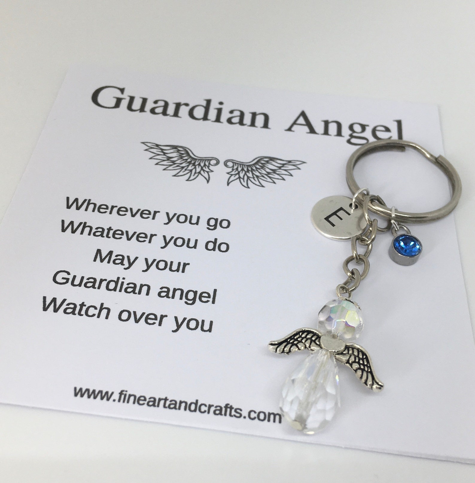 Guardian Angel Keychain Angel Key Ring Gift - Etsy