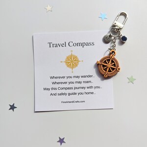 Travel Compass Keychain, Birthday Gift Idea for a Friend, Compass ...