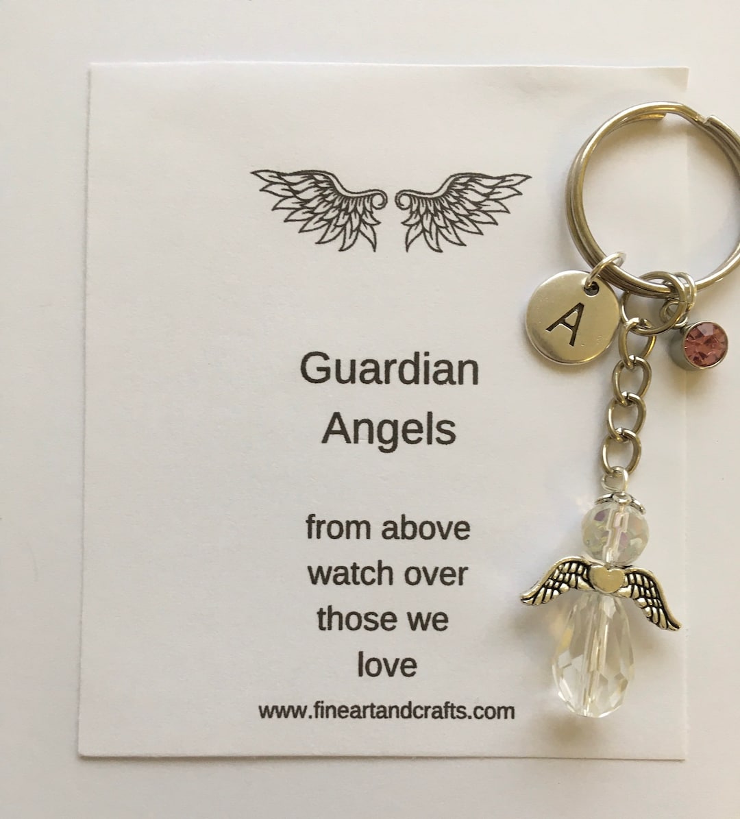 Guardian Angel, Key Chain, Keyring, Keepsake, Gift Idea for a Loved One ...