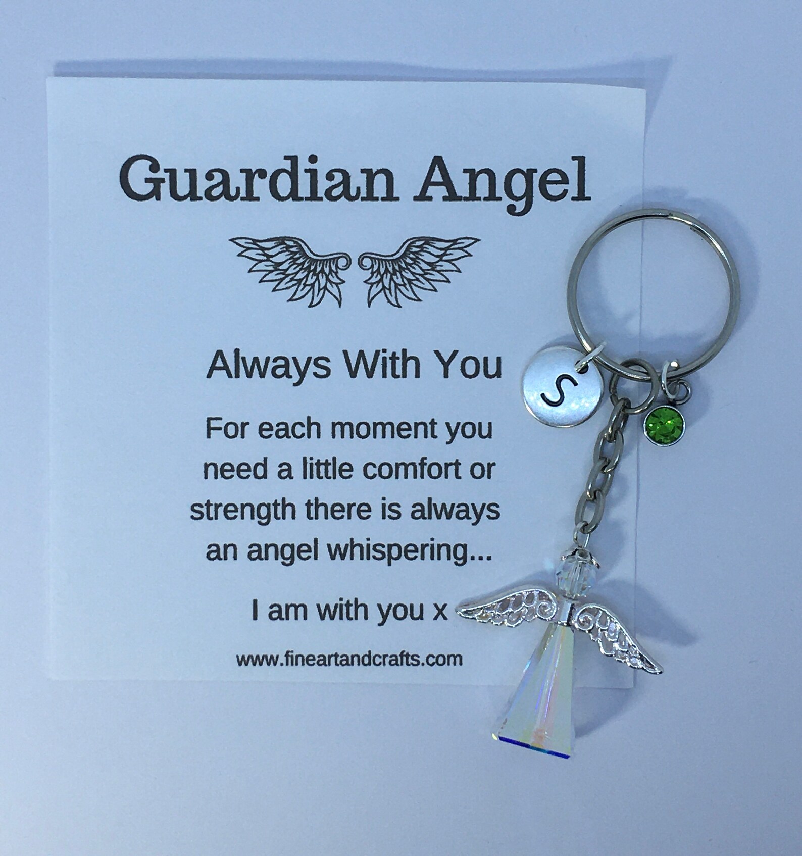 Swarovski Angel Key Ring Swarovski Keepsake Protection - Etsy UK