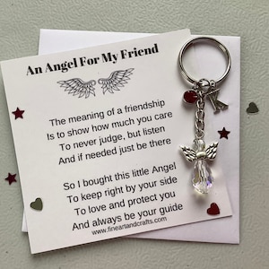 Swarovski Angel, Personalised Angel Gift, Angel for a Friend, Bag Charm ...