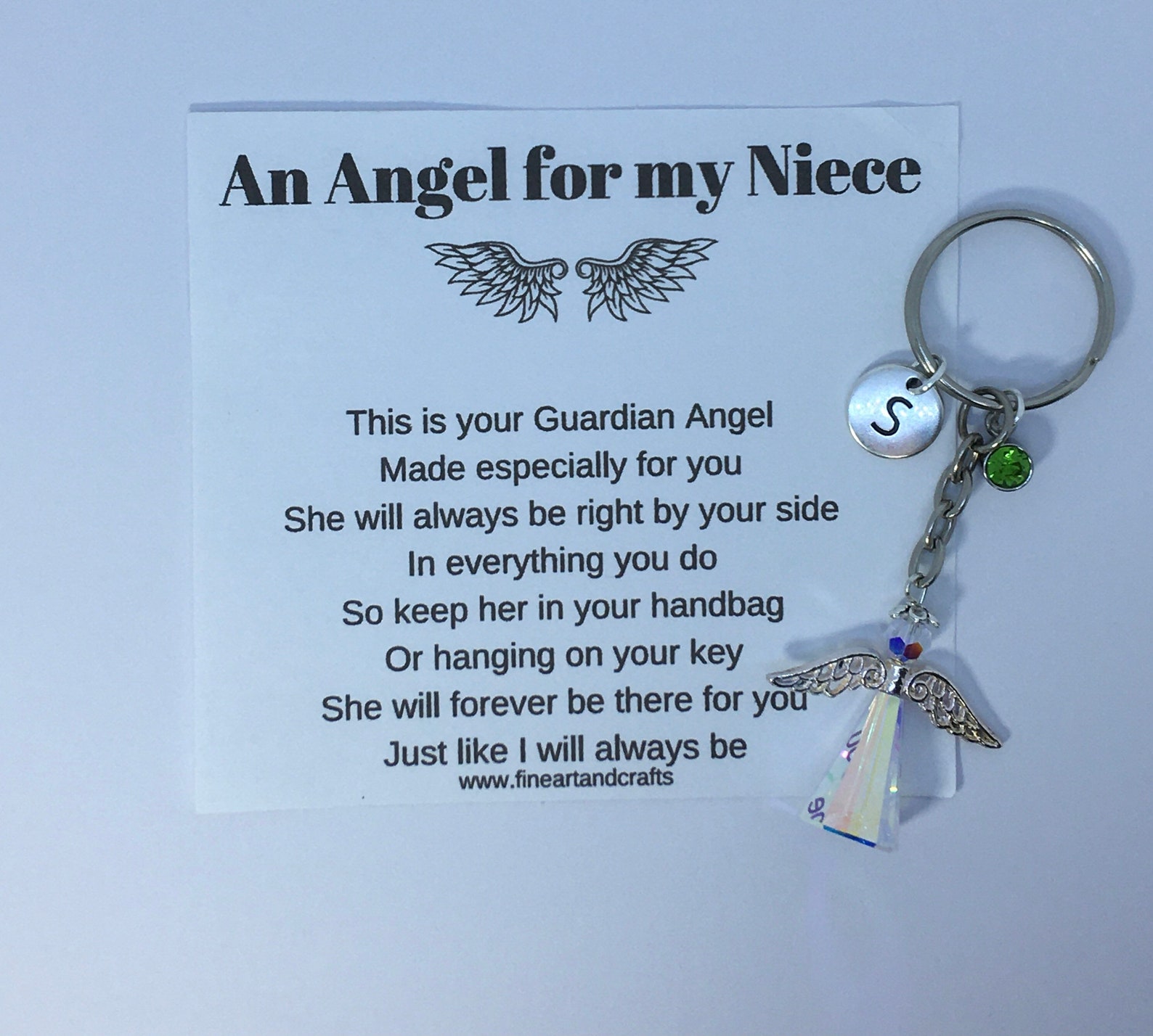 Swarovski Angel Key Ring, Swarovski Keepsake, Guardian Angel, Angel Bag ...