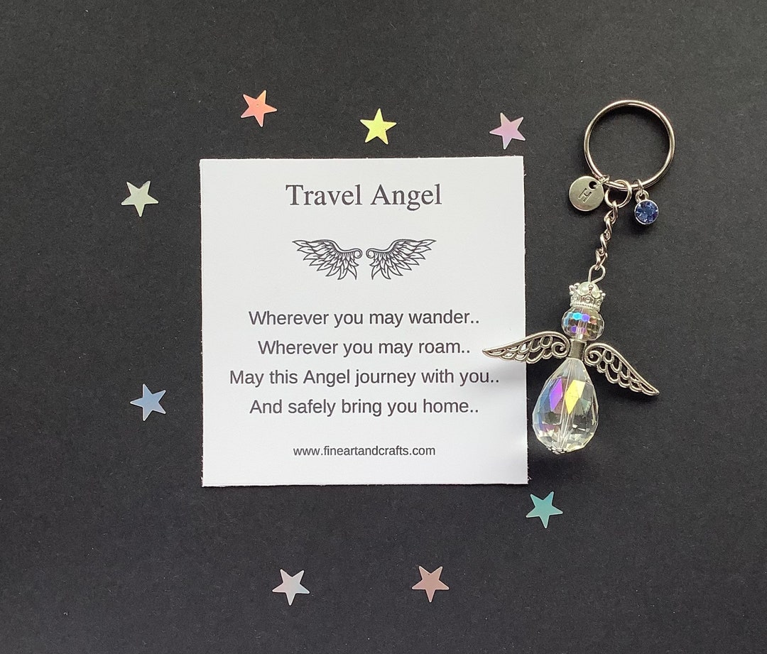 Guardian Angel Keychain, Angel Key Ring Gift, Protection Angel, Travel ...