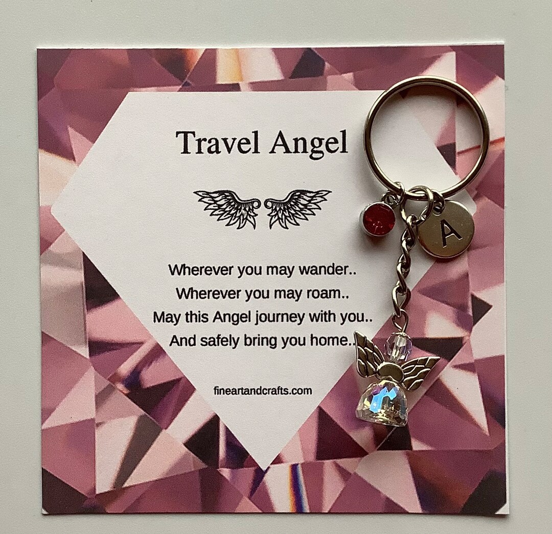 Swarovski Guardian Angel Keychain, Angel Key Ring Gift, Protection ...
