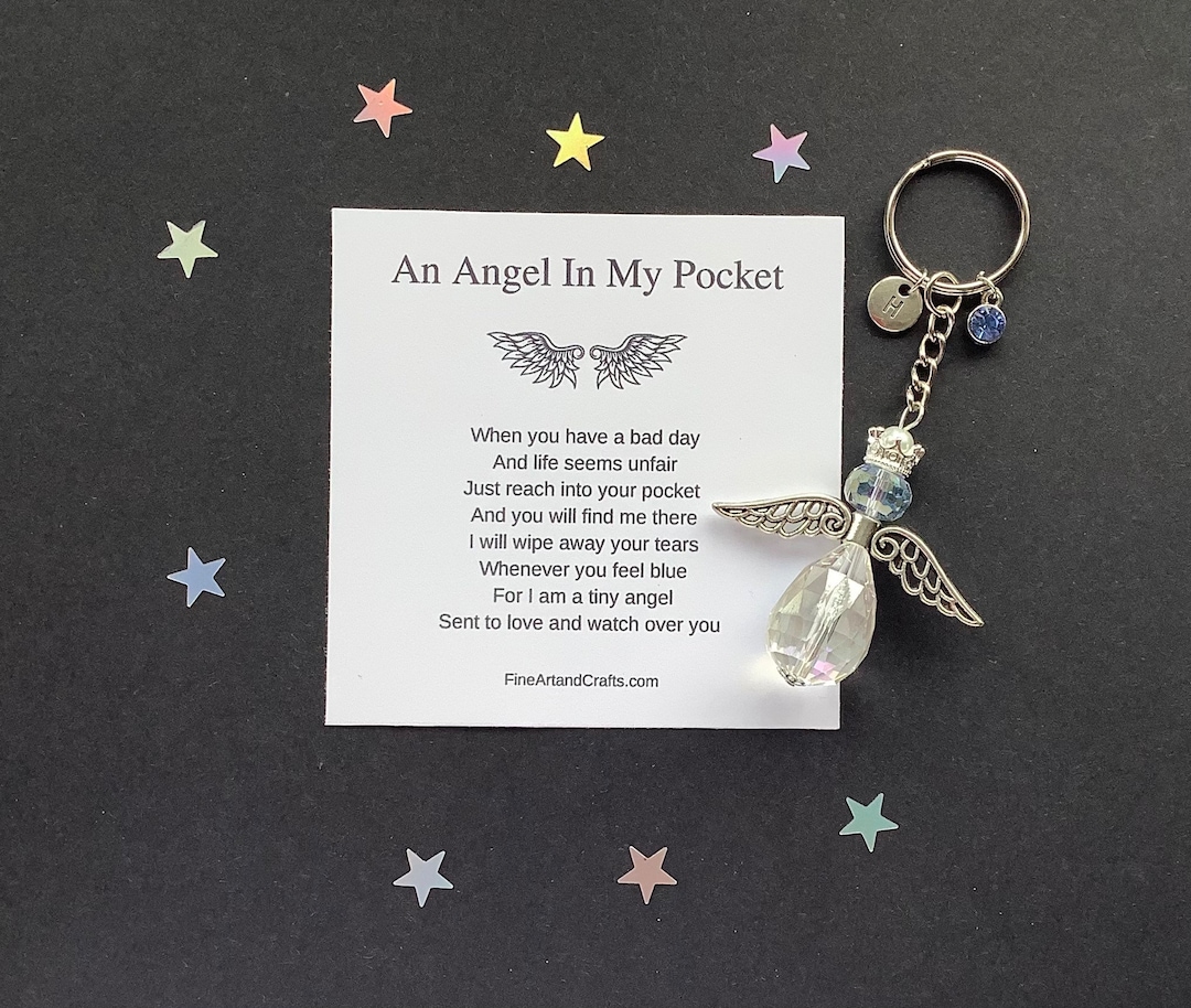 Angel in My Pocket, Crystal Vintage Keepsake Angel, Protection Angel ...