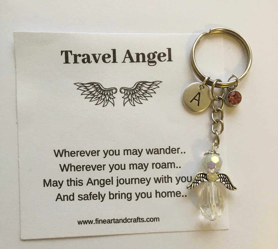 Guardian Angel Keychain Angel Key Ring Gift Protection - Etsy
