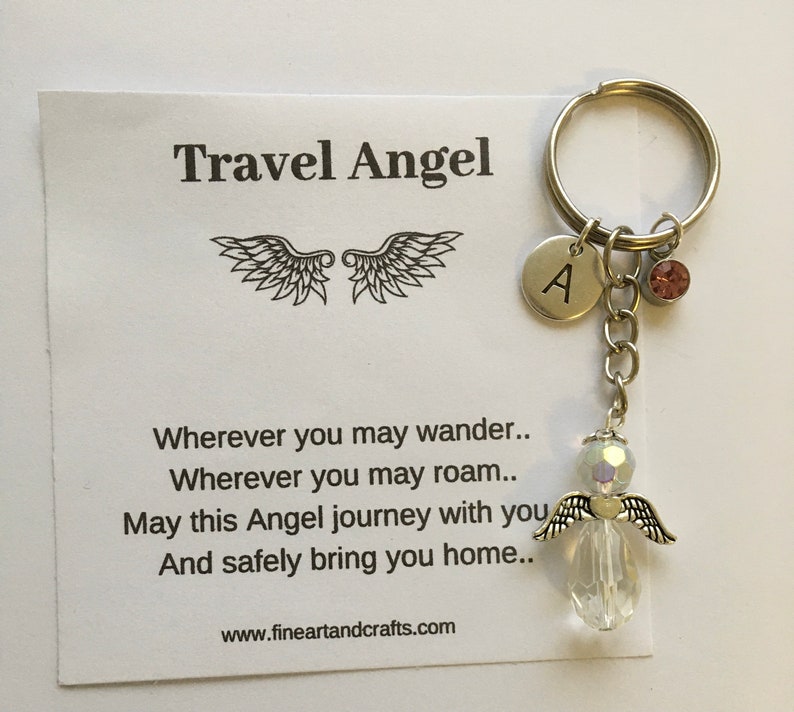 Guardian Angel Keychain, Angel Key Ring Gift, Protection Angel, Travel ...