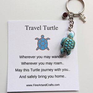Luxury Turtle Keychain, Large Turtle Keyring, Travel Turtle, Turtle Bag ...