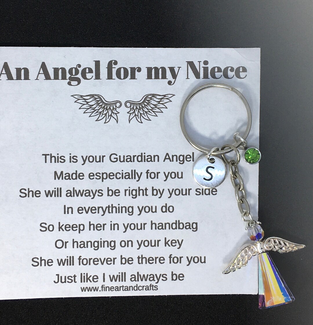 Swarovski Angel Key Ring, Swarovski Keepsake, Guardian Angel, Angel Bag ...