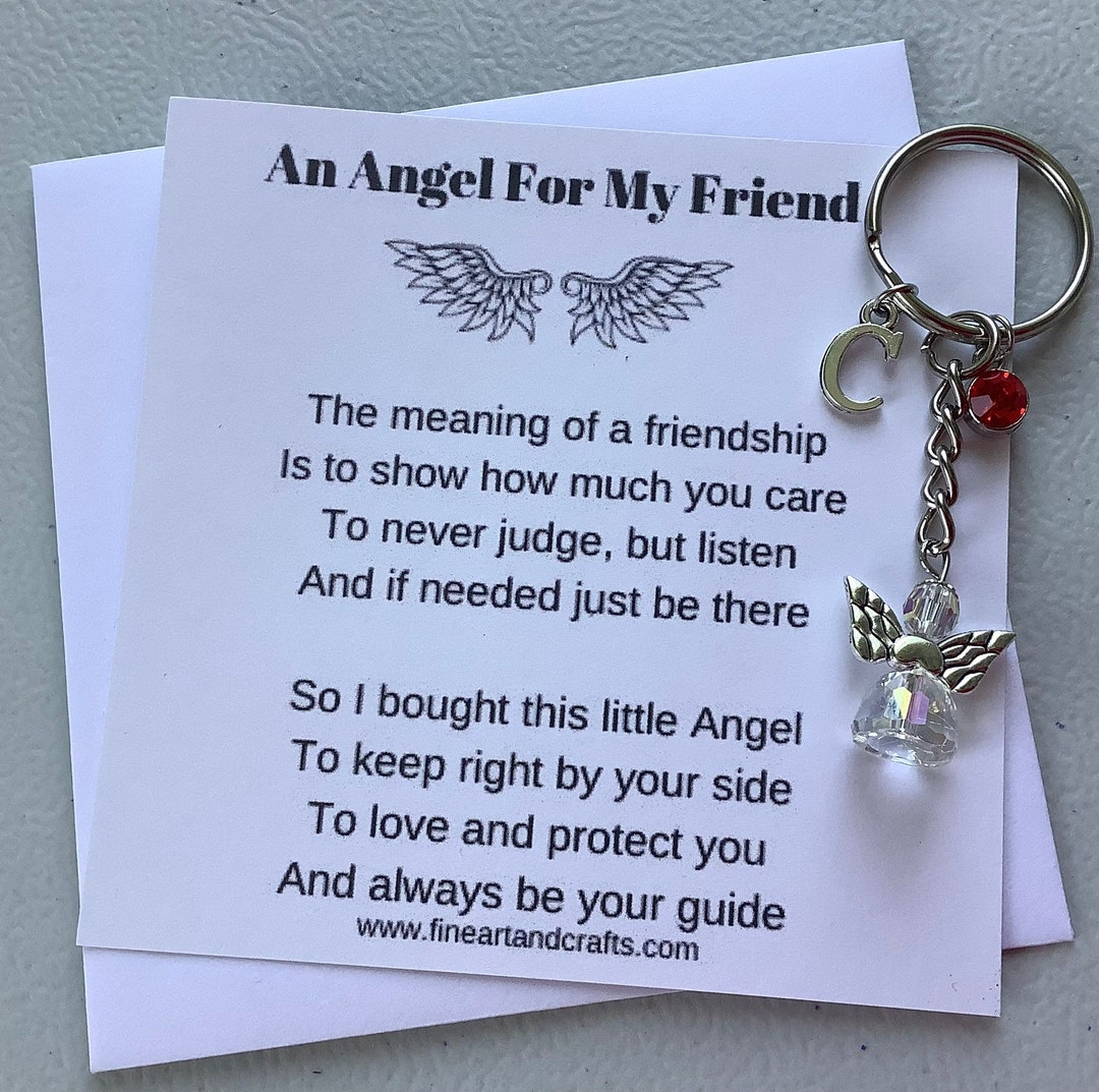 Swarovski Angel Friend Gift, Personalised Gift, Protection Angel, Bag ...