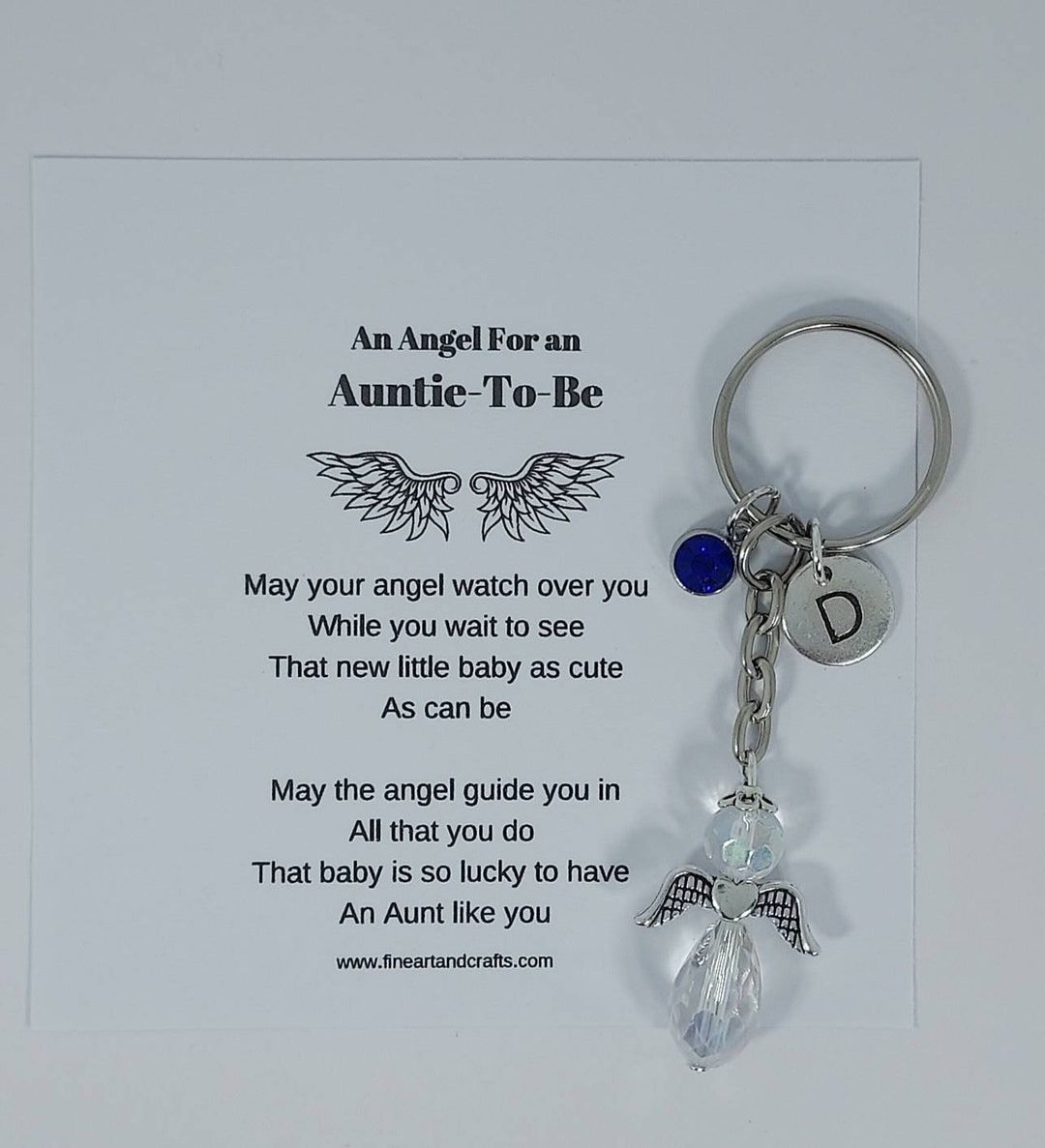 Aunt to Be Gift, Guardian Angel Gift, Protection Angel, Bag Charm, Key ...