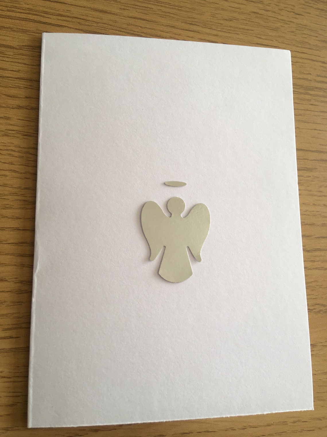 Angel Greeting Card, Silver Angel Card, Blank Greeting Card, Card With ...