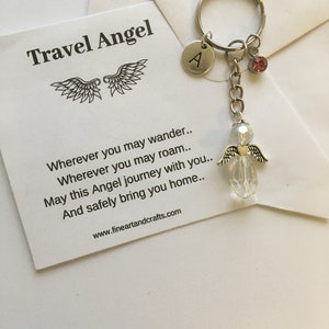Guardian Angel Keychain, Angel Key Ring Gift, Protection Angel, Travel ...