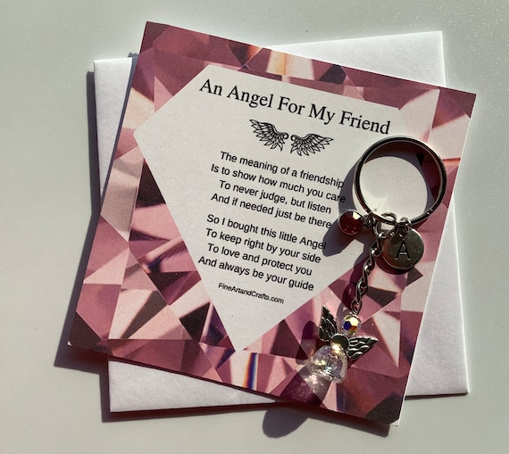 Swarovski Friend Gift Personalised Guardian Angel Gift - Etsy UK