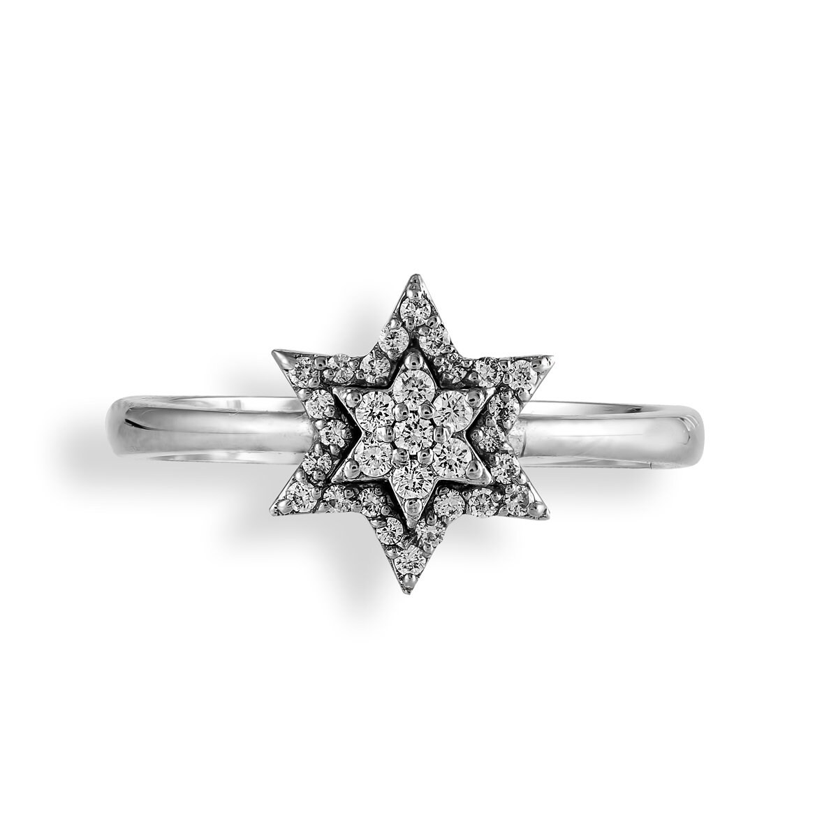 Star of David Ring / 18K Gold Diamond Star of David Ring / | Etsy