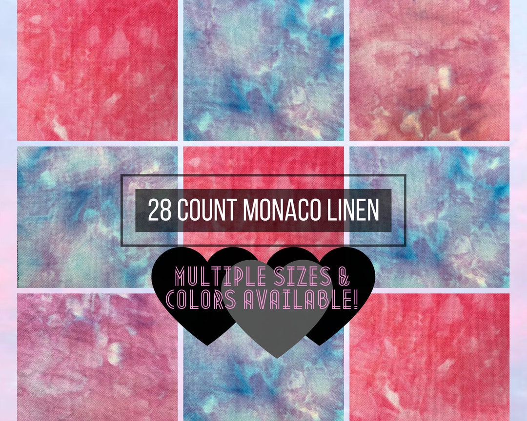 28 Count Hand Dyed Monaco Linen Fabric - Cross Stitch Fabric ...