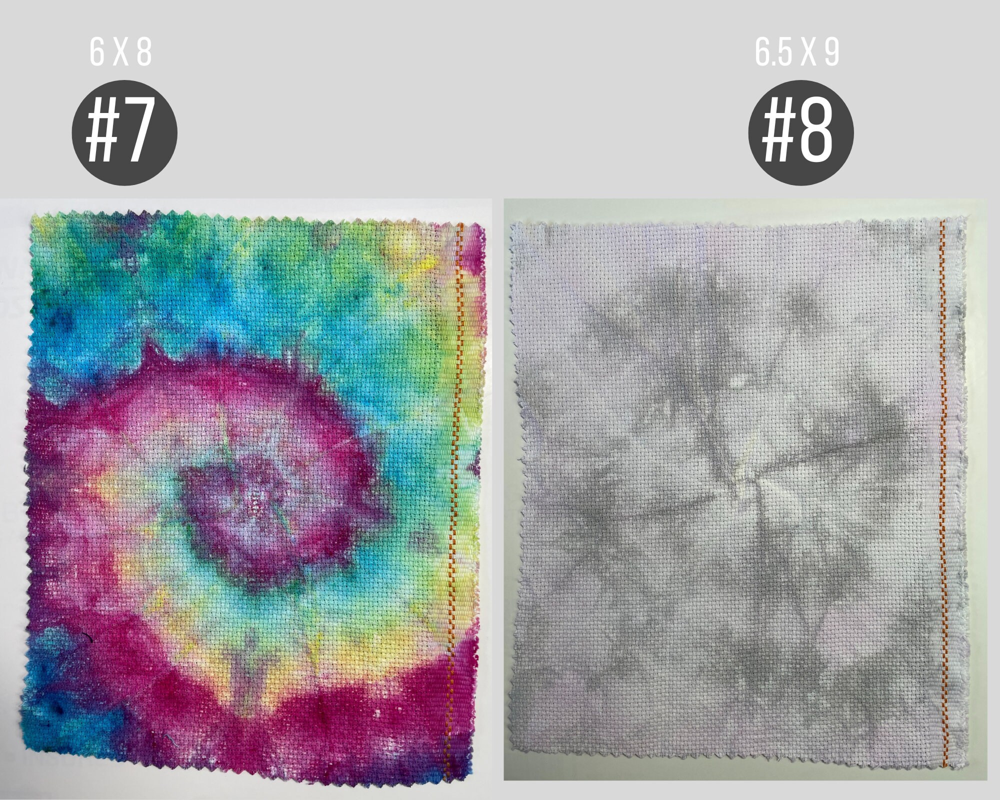 14 Count Hand Tie Dyed Aida Cloth - Colored Cross Stitch Fabric - Etsy