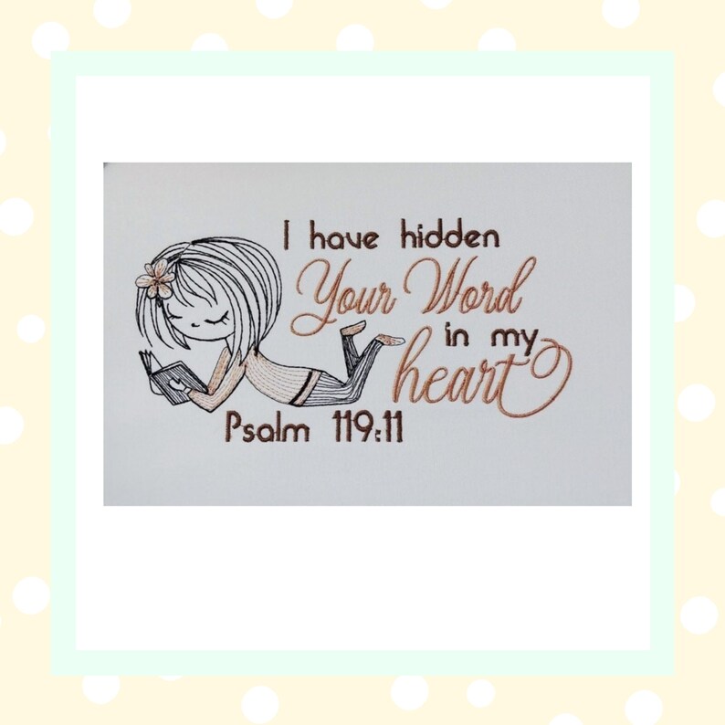 I Have Hidden Your Word In My Heart Machine Embroidery Design | Etsy
