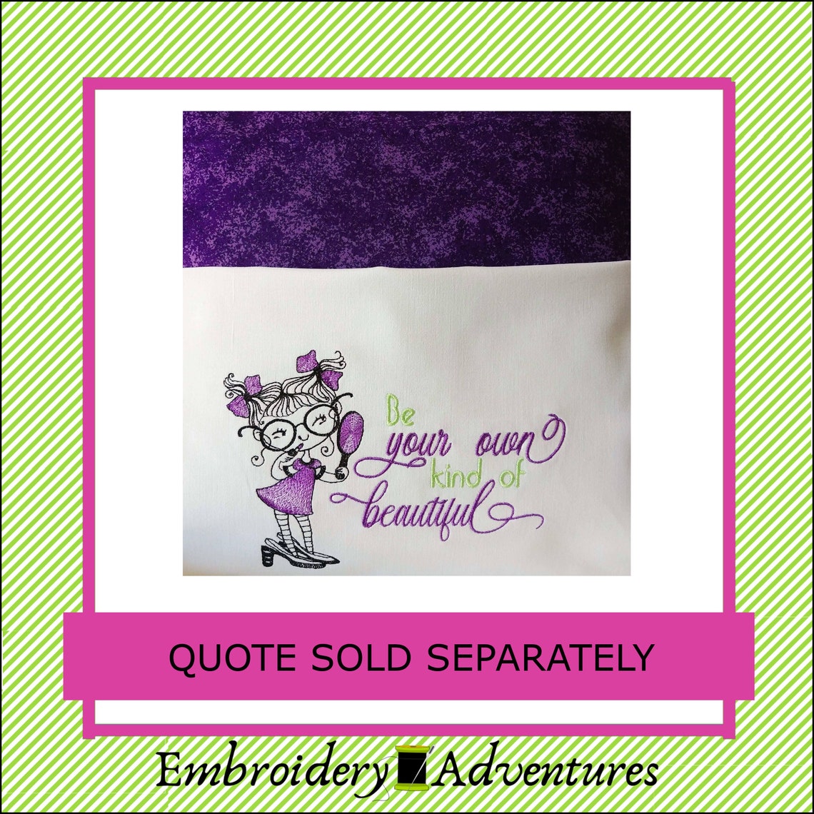 Little Girl Playing Dress up Machine Embroidery Design Girl | Etsy