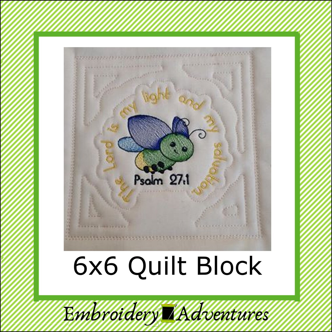 In the Hoop Quilt Block Scripture Machine Embroidery Design | Etsy