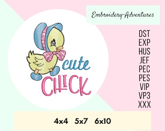 Hatching Chick Easter Cute Embroidery Design File - Etsy UK