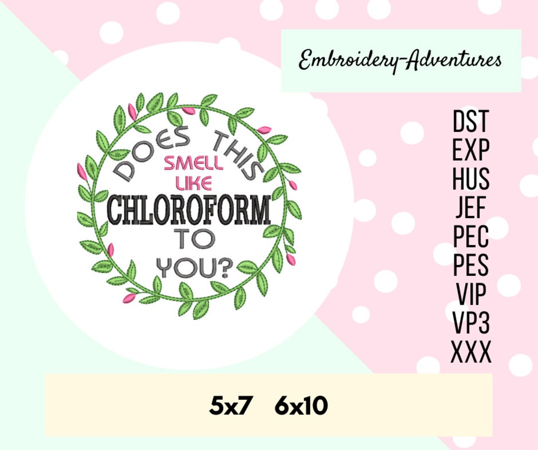 Does This Smell Like Chloroform, True Crime Buff, Machine Embroidery ...